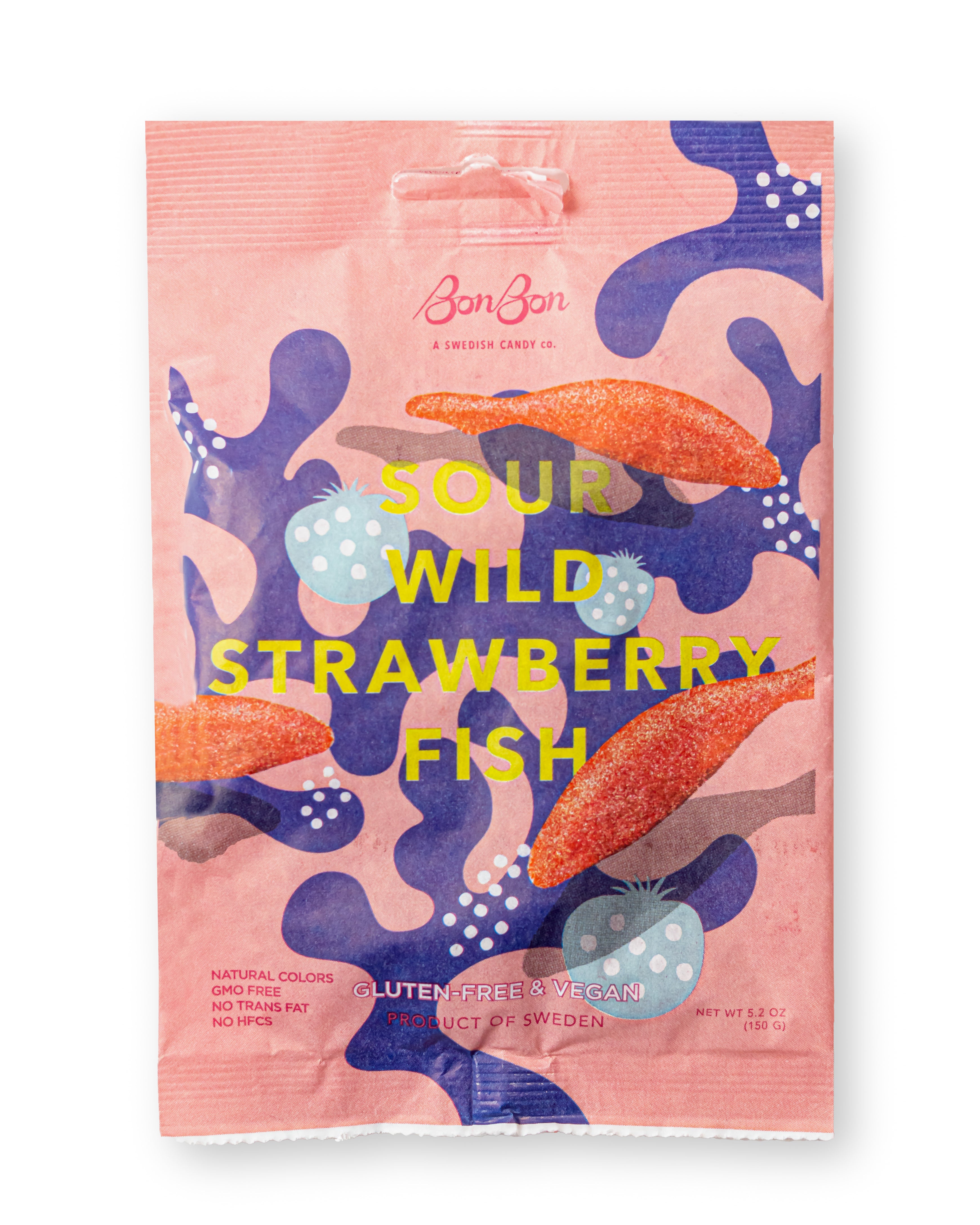 BonBon's Sour Wild Strawberry Fish – BonBon - A Swedish Candy Co