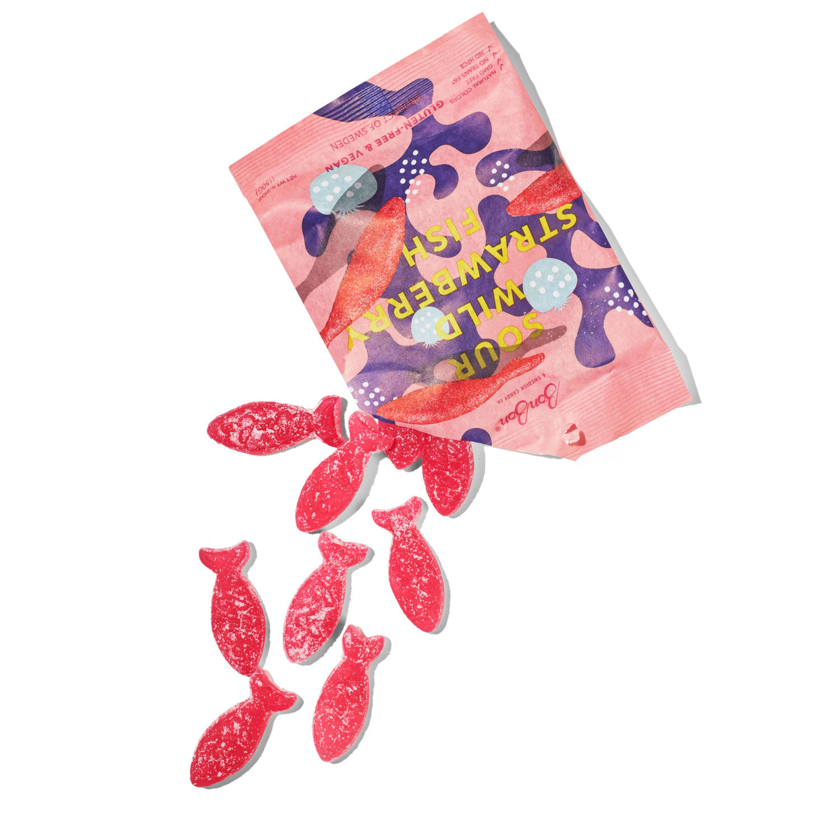 BonBon's Sour Wild Strawberry Fish – BonBon - A Swedish Candy Co